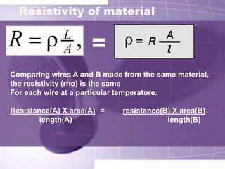 resistance [Ohm's law] | PPTX