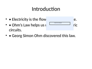 Understanding Ohm's Law: Voltage, Current, and Resistance Explained | PPTX