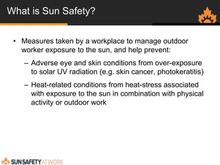 Sun Safety at Work Canada | PPTX