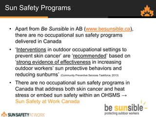 Sun Safety at Work Canada | PPTX