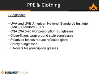 Sun Safety at Work Canada | PPT