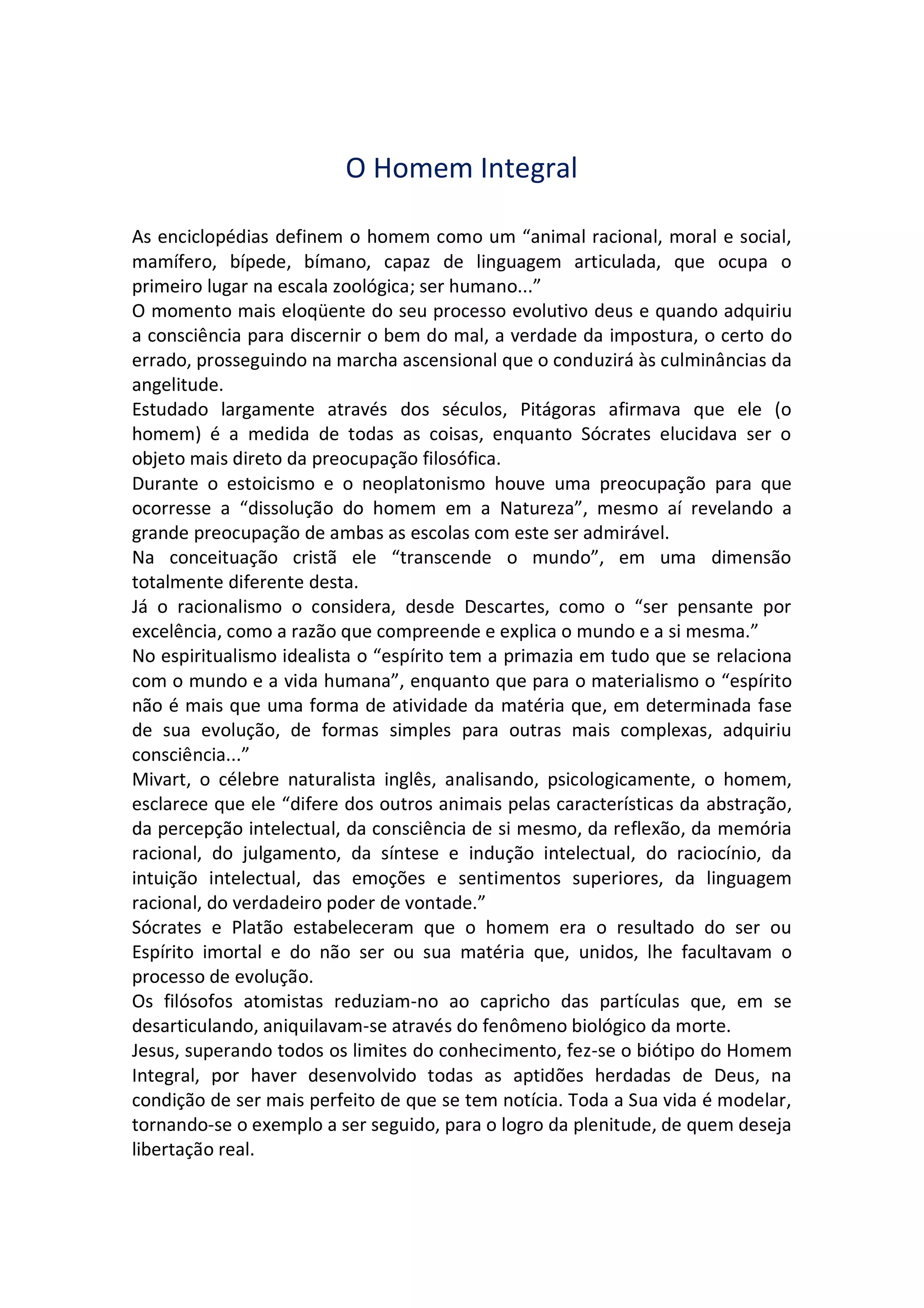 O homem integral livro!!!!!!!!!!!!!!!!! -1 - imprimir | PDF ...