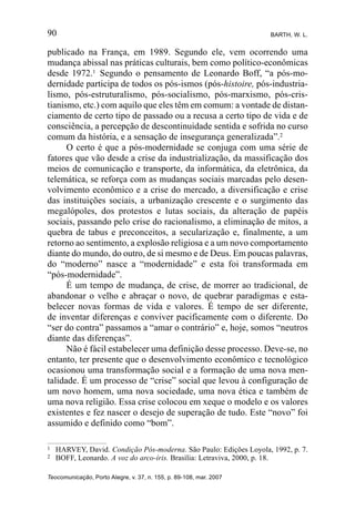 O homem pos moderno religiao e etica | PDF