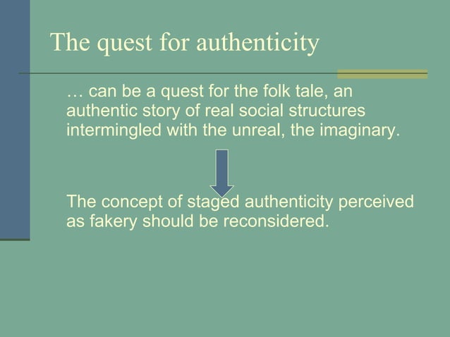 Authenticity as a tale: architectural reserves | PPT