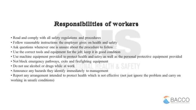 Occupational Health & Safety (OHS ) | PPTX | Human Resources | Business