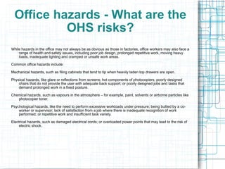 CUF30107 Mod AA2 OHS Presentation | PPT