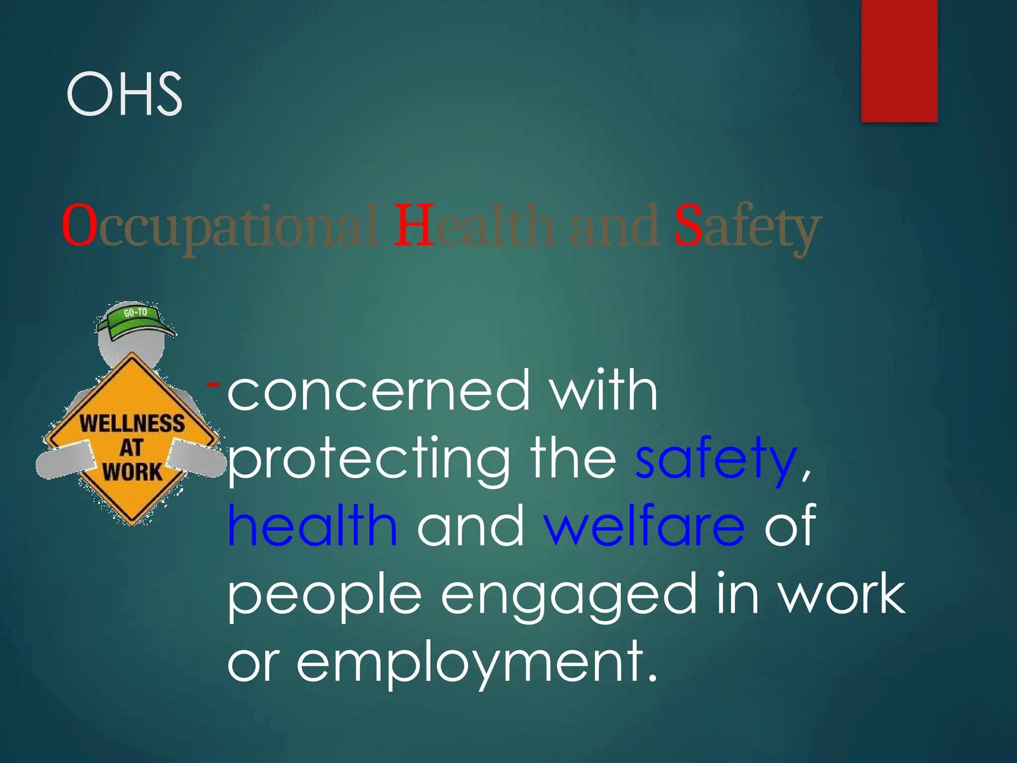 occupational standard for workshop areas | PPT