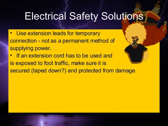 Occupational Health And Safety - Electrical Equipment In The Workplace | PPT