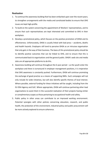 Sample for OHSAS Strategic Plan 2014 to 2020 | PDF