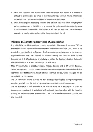 Sample for OHSAS Strategic Plan 2014 to 2020 | PDF