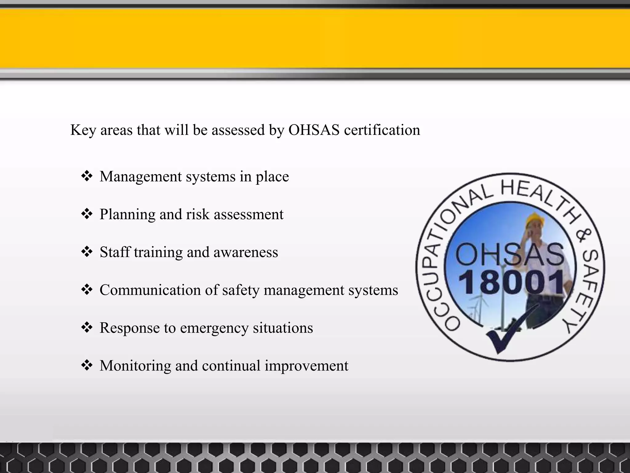 Ohsas 18001 Certification Dubai | PPT