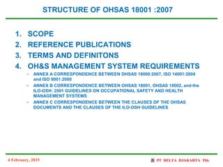 Ohsas 18001 | PPT | Business | Business and Finance