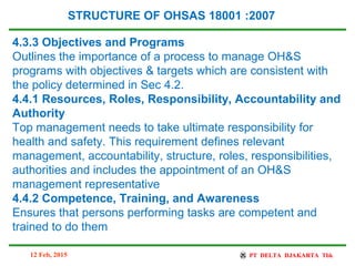 Ohsas 18001 | PPT | Business | Business and Finance