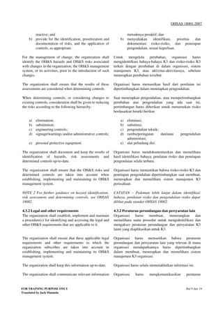 Ohsas 18001 2007 dual language | PDF