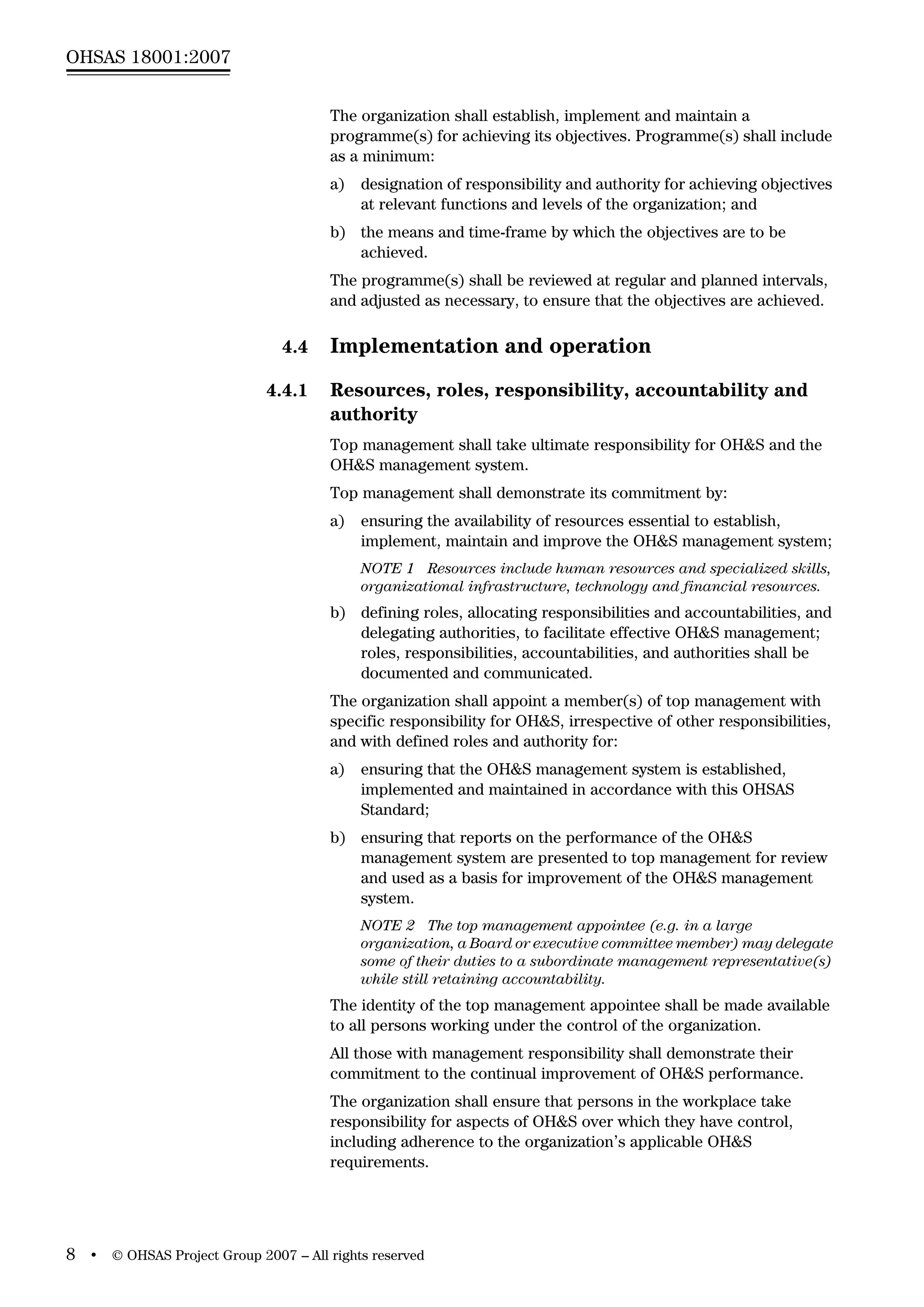 OHSAS 18001 - 2007 '' Occupational health and safety management systems ...