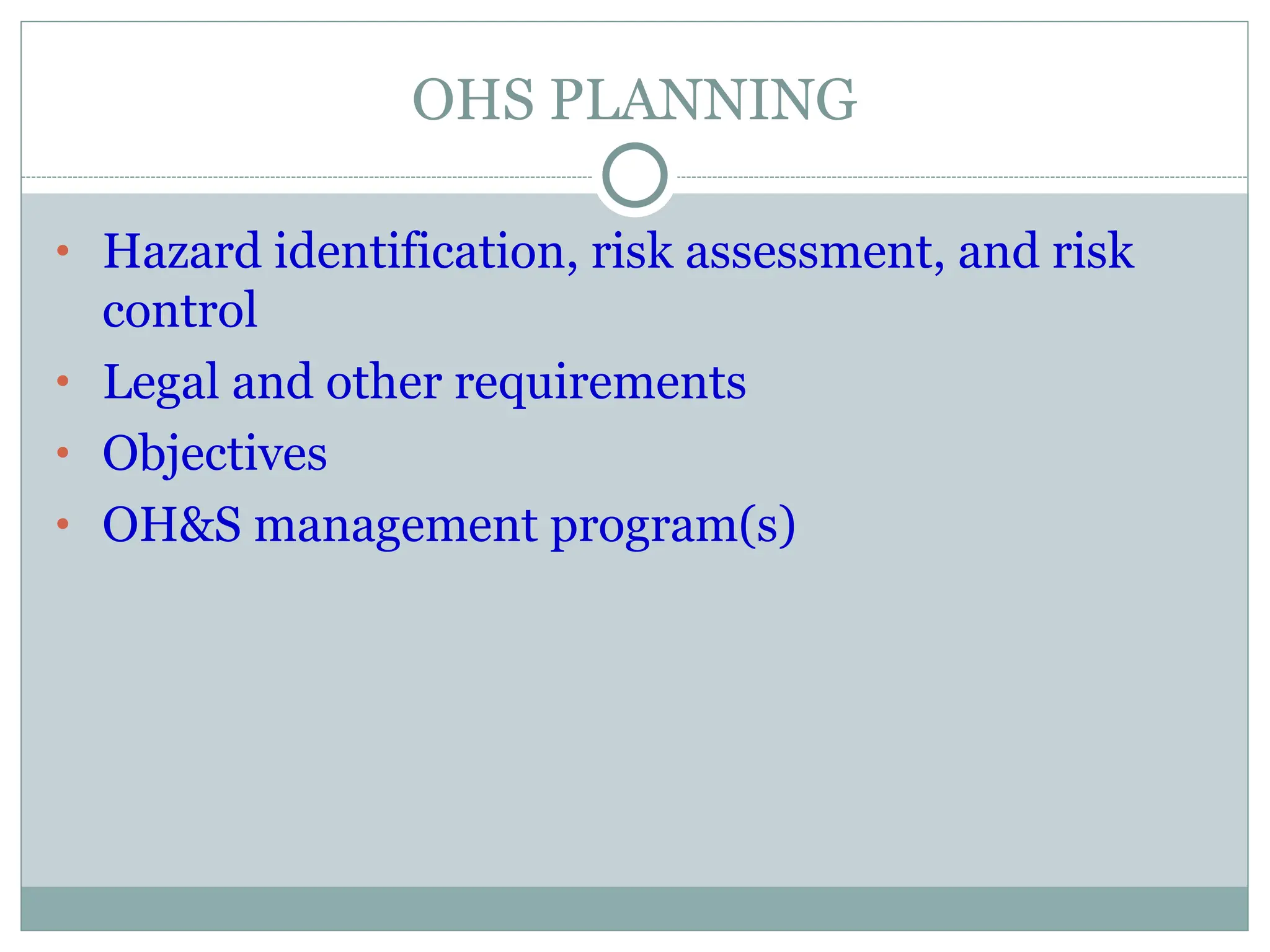 Occupational health and safety management system | PPT
