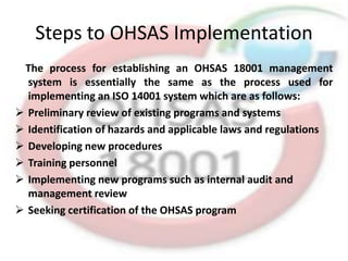 Ohsas in brief | PPTX