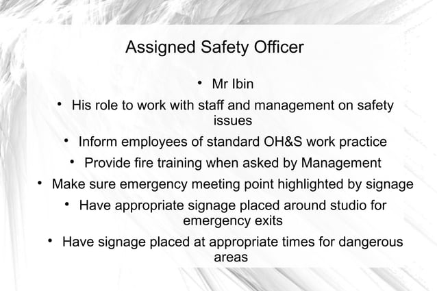 Ohs assignment | PPT