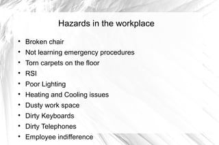 Ohs assignment | PPT