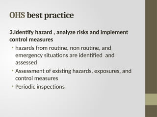 Occupational Health & Safety Best Practice in Construction Sector | PPT