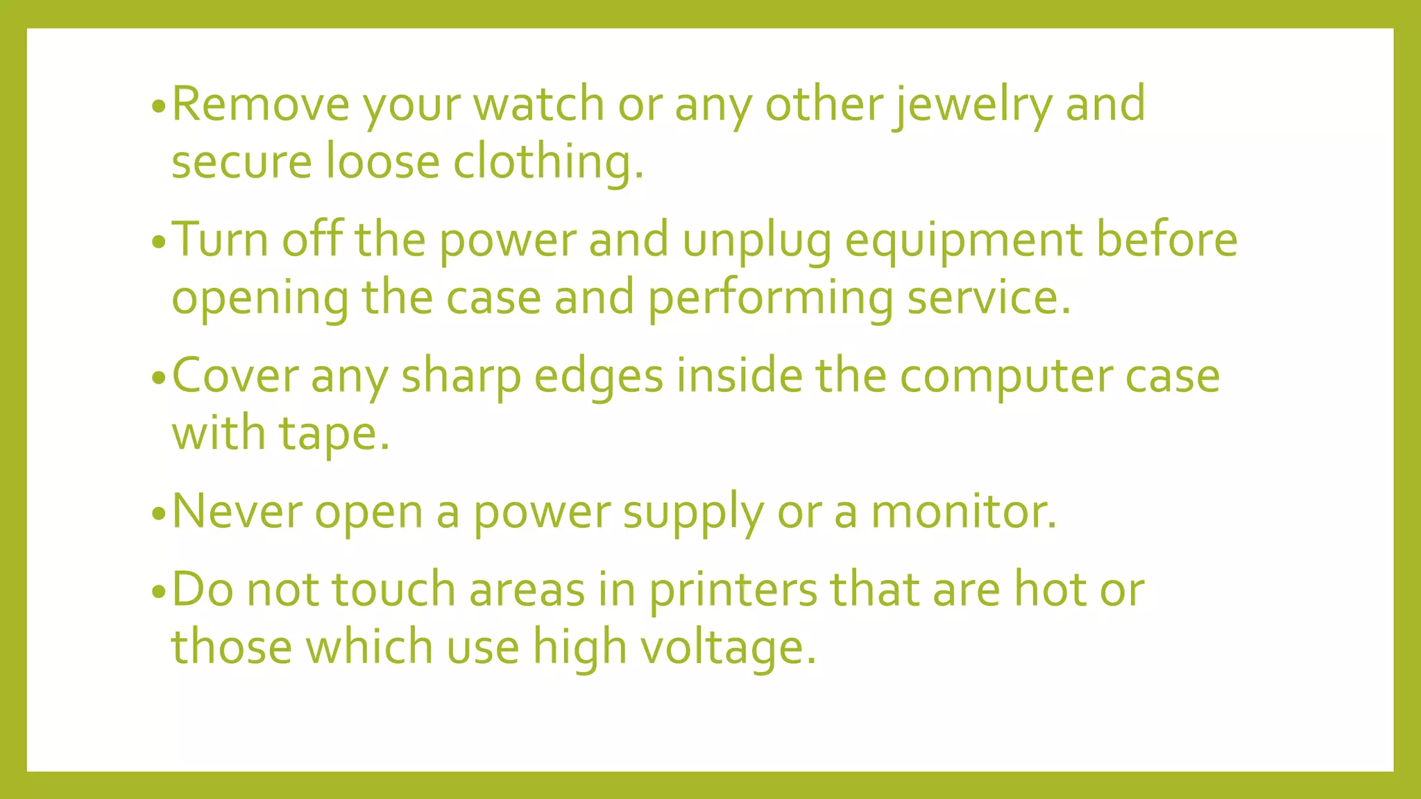 OHS in CSS Grade 10 | PPTX