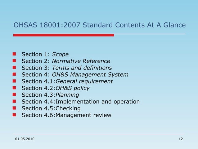OHS Management System Presentation by TCB | PPT
