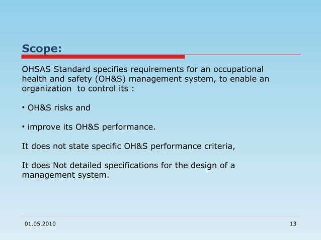 OHS Management System Presentation by TCB | PPT