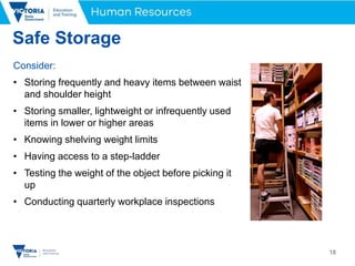 Ohs manual handling training | PPTX