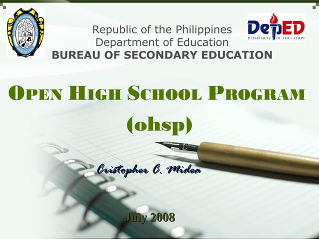 Open High School Program | PPT