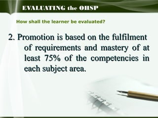 Open High School Program | PPT