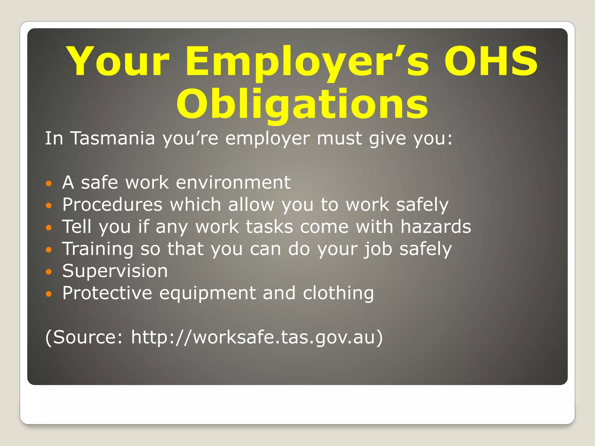 Occupational Health and Safety Powerpoint Presentation | PPTX