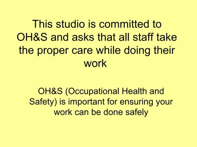 OHS presentation | PPT