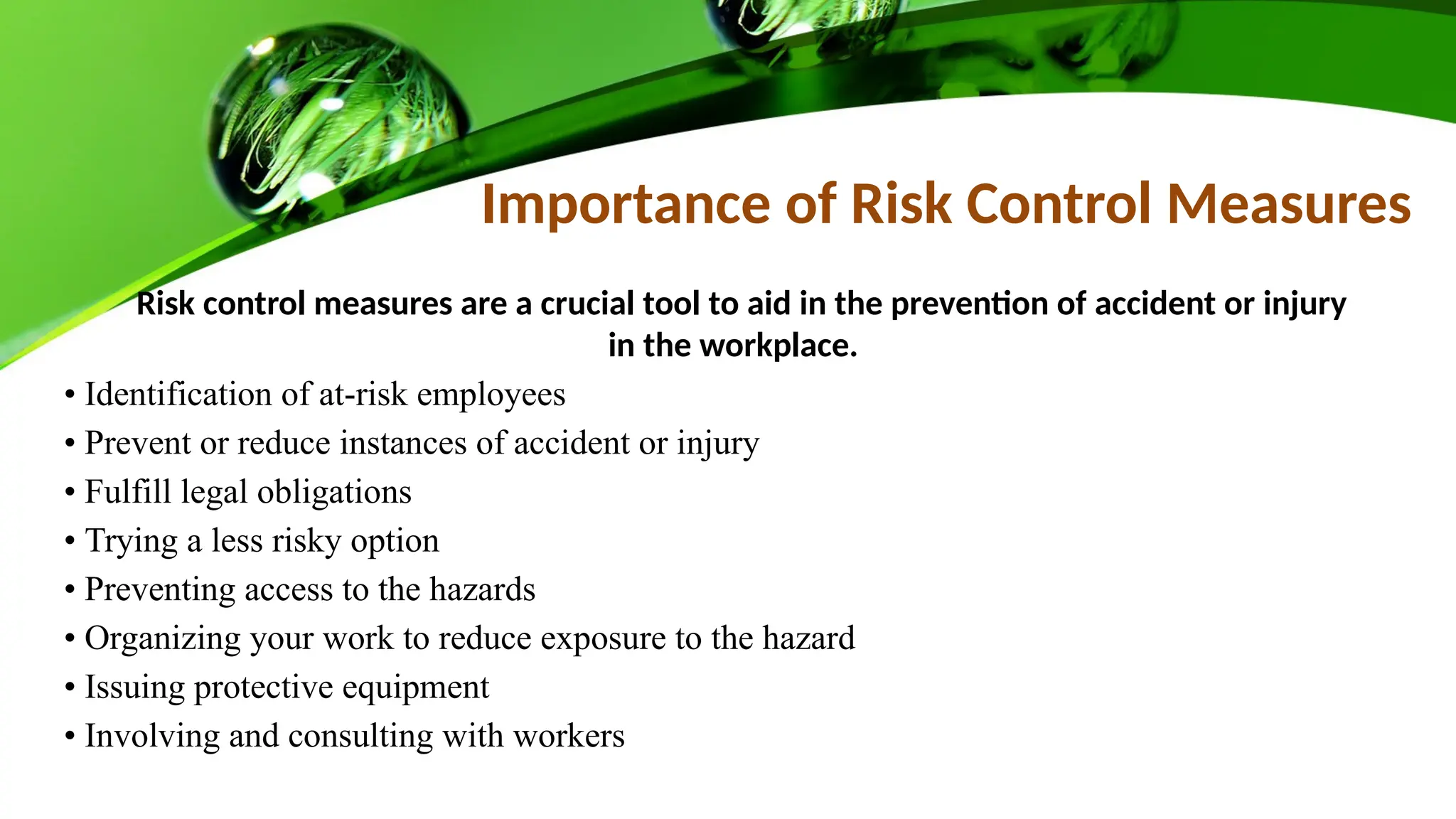 OHS Presentation on control measurespptx | PPTX