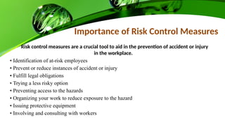 OHS Presentation on control measurespptx | PPT