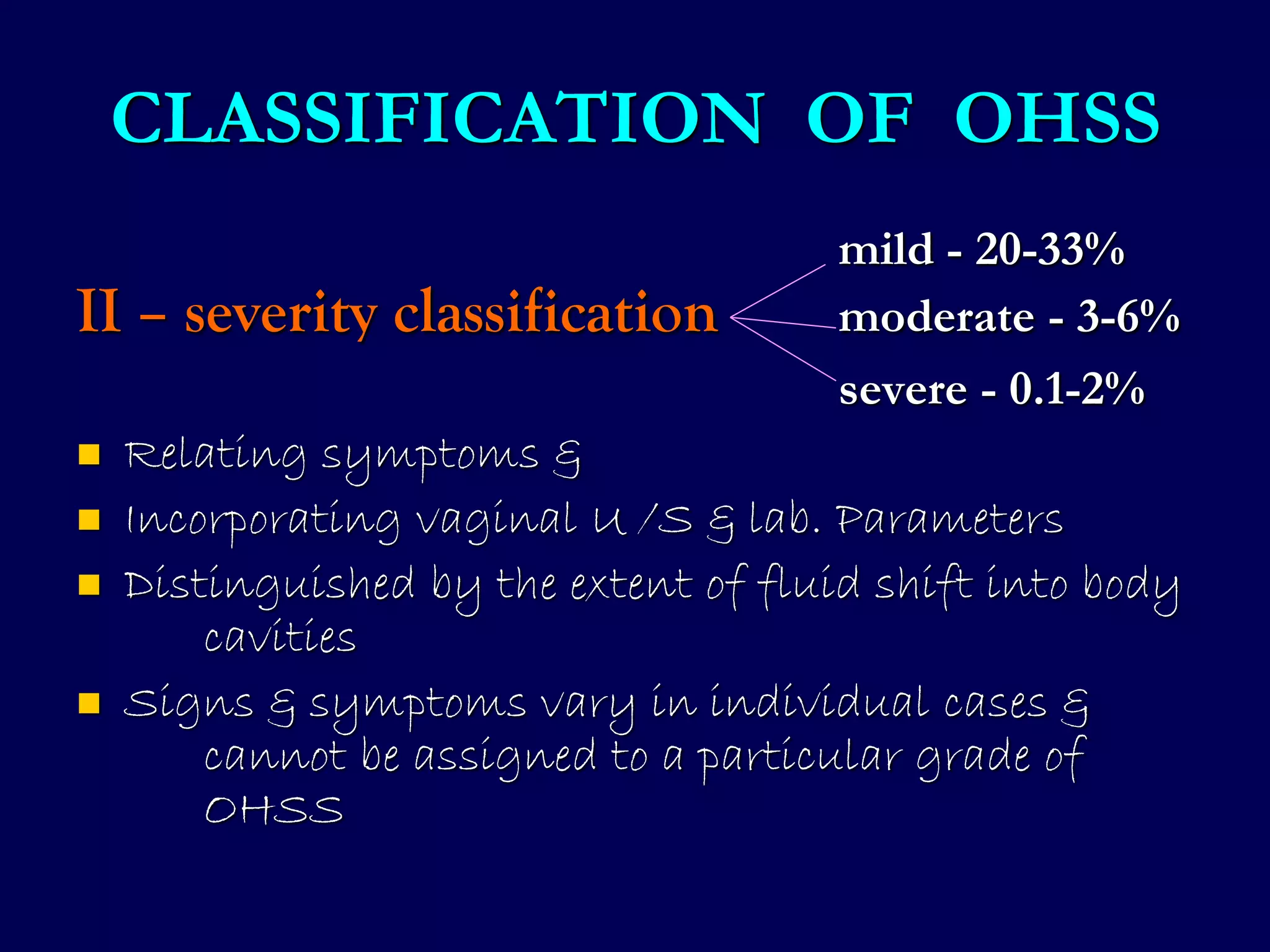 Minimizing risk of Ovarian Hyperstimulation Syndrome (OHSS): Practice ...