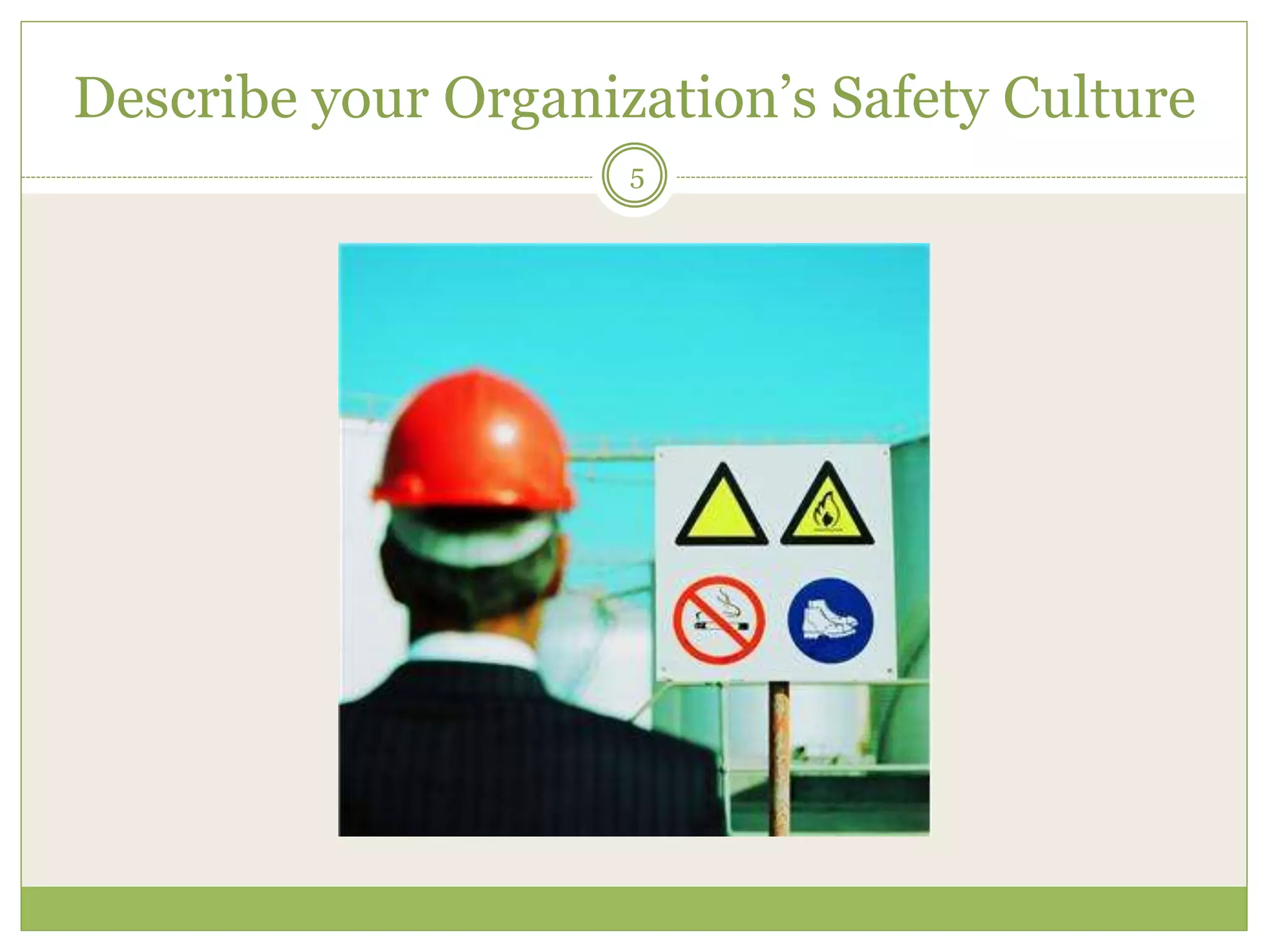 OH&S Safety Culture in the Workplace November 2014 | PPTX