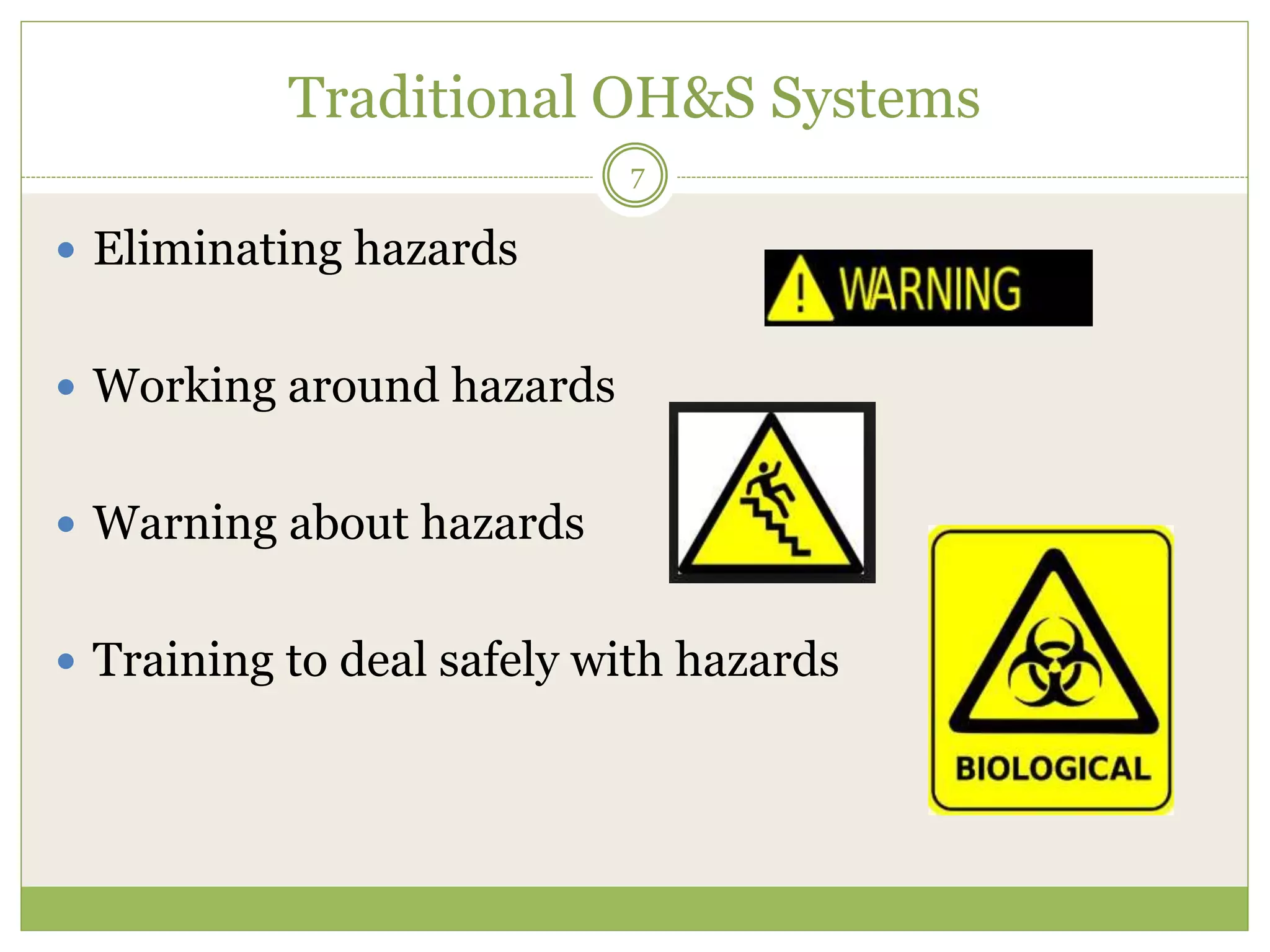 OH&S Safety Culture in the Workplace November 2014 | PPTX
