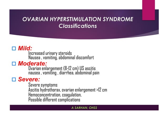 OVARIAN HYPER-STIMULATION SYNDROME (OHSS) | PDF