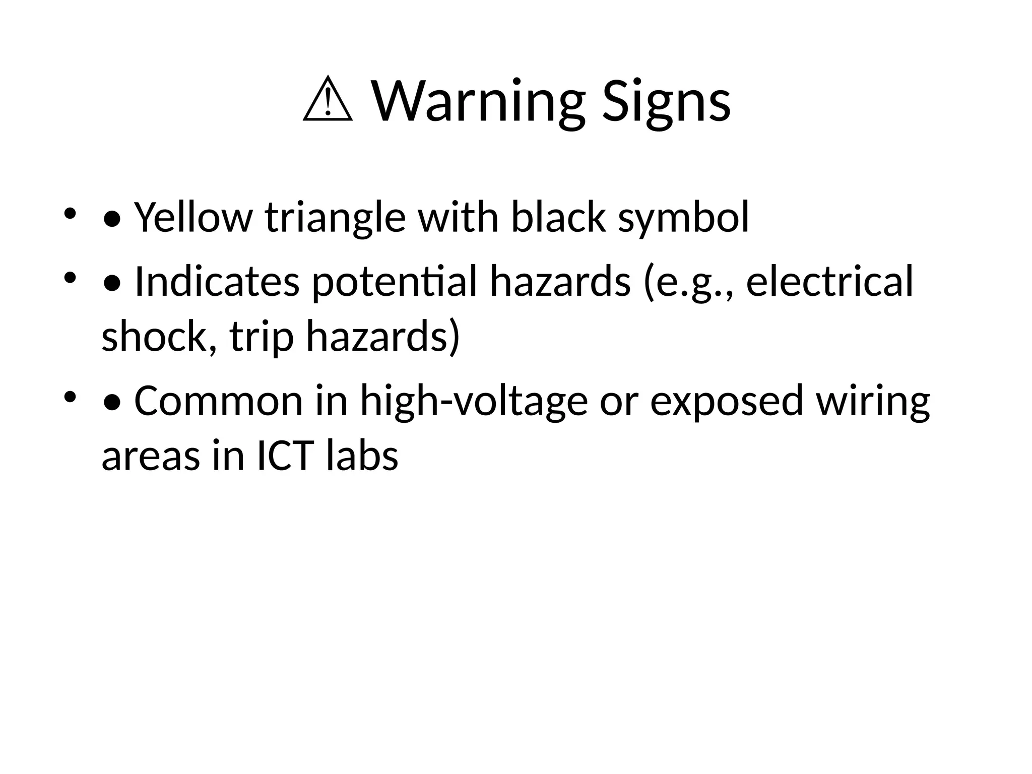 OHS_Signs_ICT_CSS_Presentation.occupational health and safetypptx | PPTX