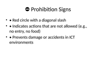 OHS_Signs_ICT_CSS_Presentation.occupational health and safetypptx | PPTX