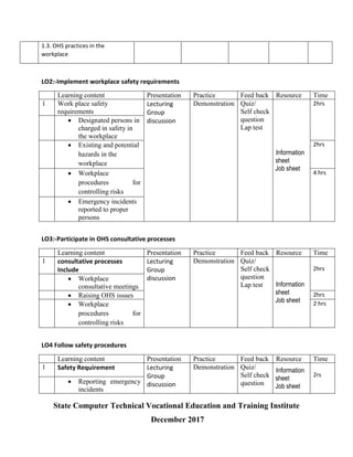 Ohs techer's guide | PDF