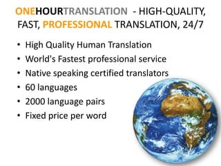 OneHourTranslation - AWS Cloud Case Study | PPTX
