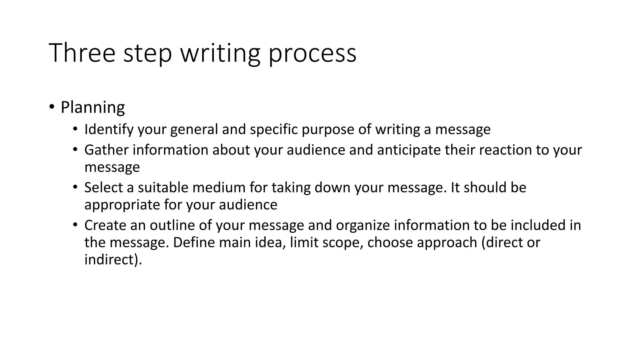 The Three Step Writing Process (Technical & Business Writing) | PPTX