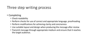 The Three Step Writing Process (Technical & Business Writing) | PPTX
