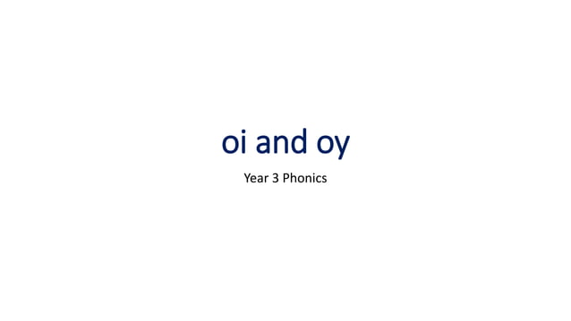 Oi and oy | PPTX