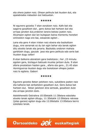 Oiartzungo ikasleen idazlanak | PDF