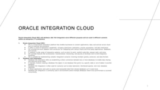 Oracle integration cloud and Integration platforms | PPTX