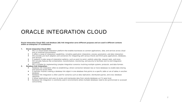 Oracle Integration Cloud And Integration Platforms Ppt