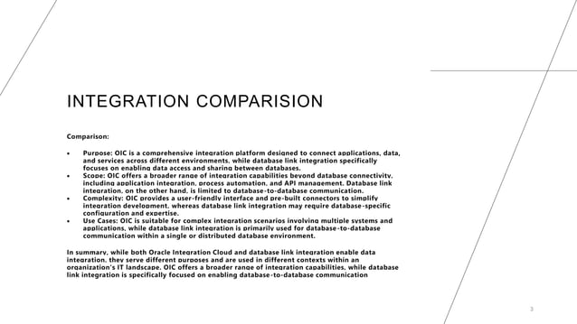 Oracle integration cloud and Integration platforms | PPTX | Databases | Computer Software and ...