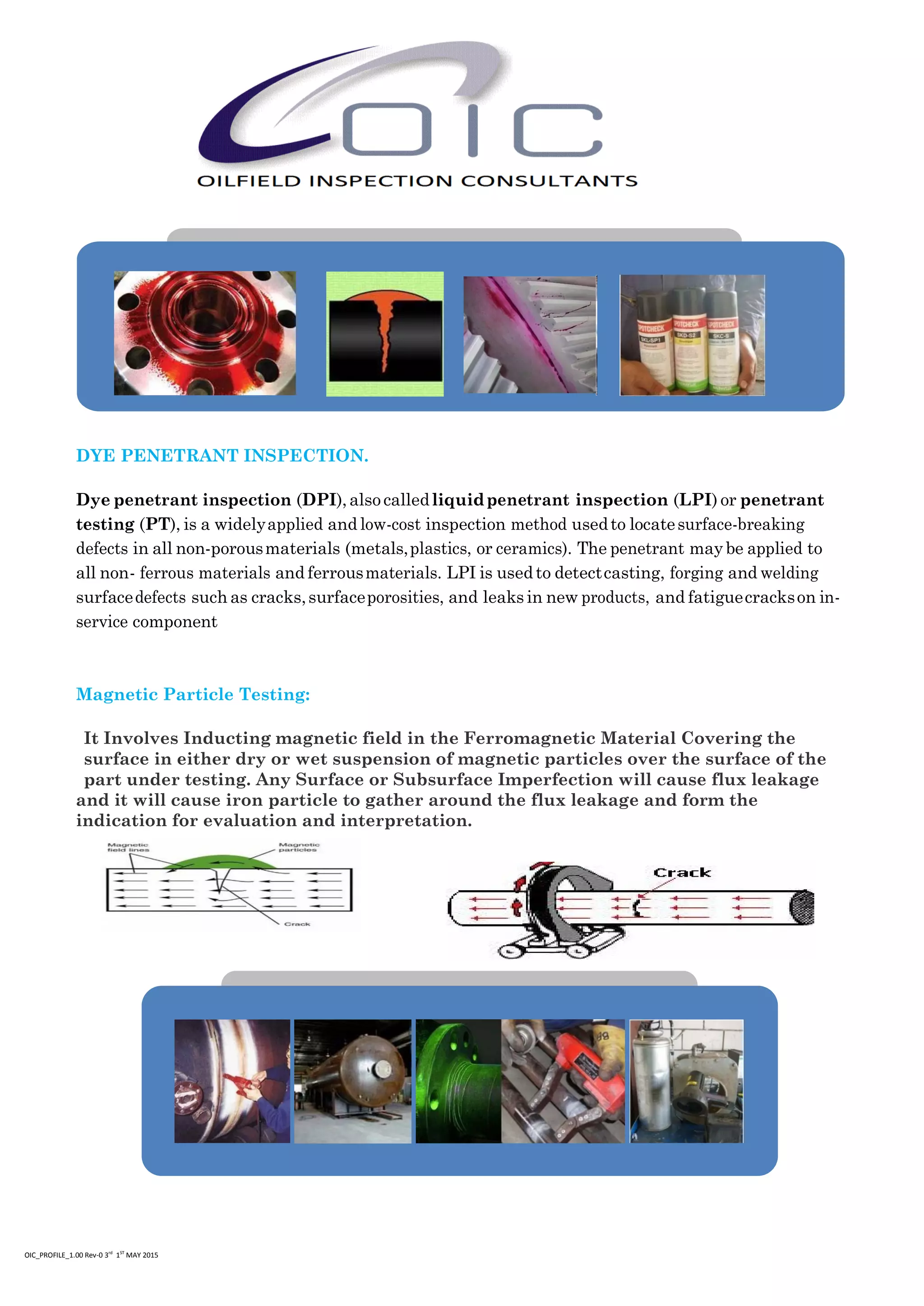 OILFIELD INSPECTION CONSULATNTS services presentation | PDF
